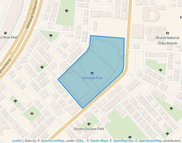 Bahubali Park in Delhi | Map and Routes