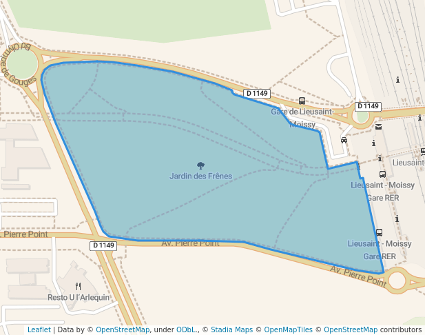 Jardin des Frênes in Lieusaint | Map and Routes