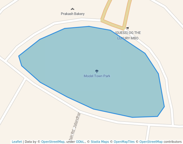 Model Town Park in Jalandhar | Map and Routes