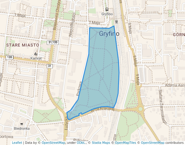 Park Miejski im. Stanisławy Siarkiewicz in Gryfino | Map and Routes