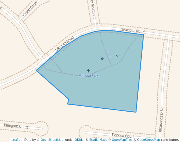 Mimosa Park in Mill Park | Map and Routes