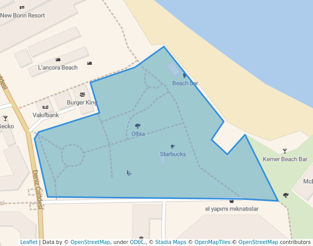 Olbia in Kemer | Map and Routes