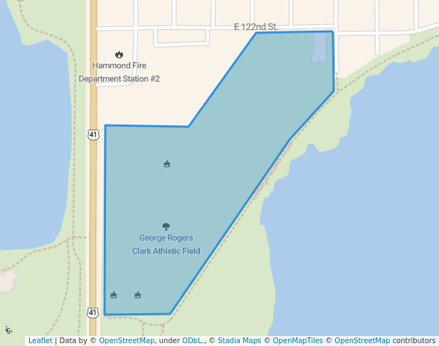 George Rogers Clark Athletic Field in Whiting | Map and Routes