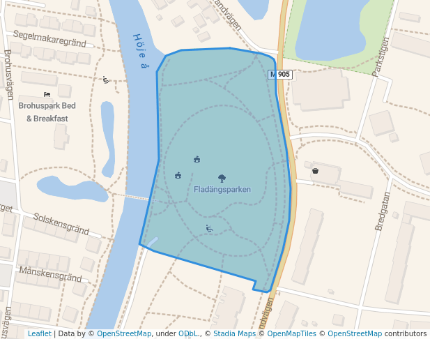 Fladängsparken in Lomma | Map and Routes