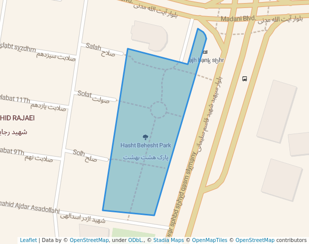 Hasht Behesht Park in Qazvin | Map and Routes