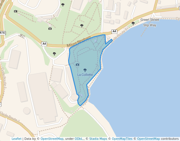 La Collette in Saint Helier | Map and Routes