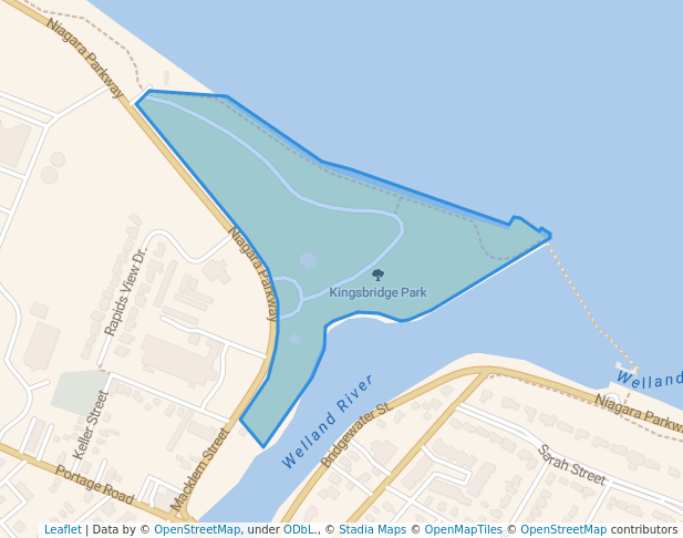 Kingsbridge Park in Niagara Falls | Map and Routes