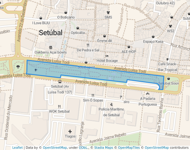 Jardim in Setúbal | Map and Routes