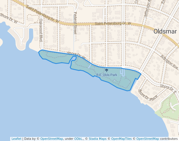 R.E. Olds Park in Oldsmar | Map and Routes