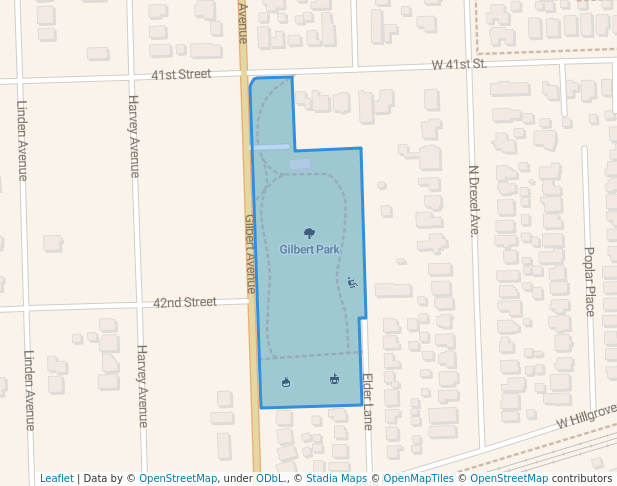 Gilbert Park in Western Springs | Map and Routes