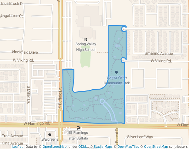 Spring Valley Community Park in Las Vegas | Map and Routes