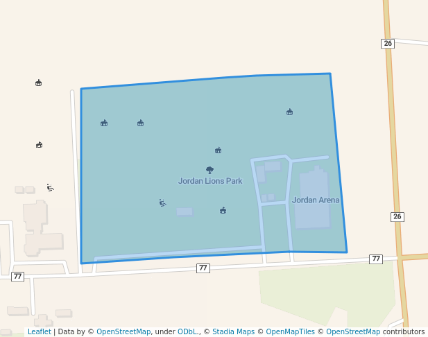 Jordan Lions Park in Lincoln | Map and Routes