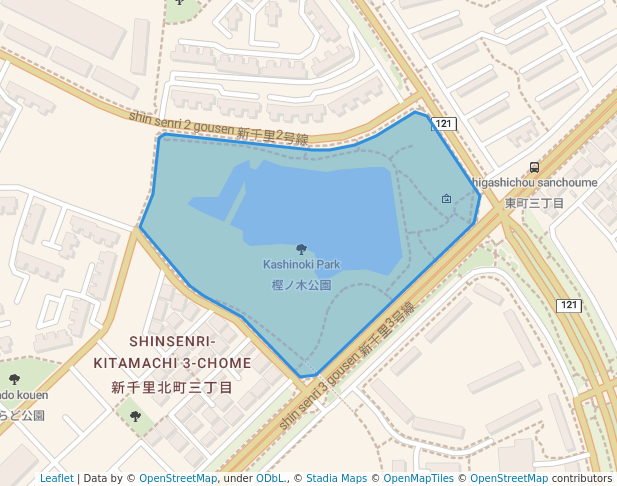 Kashinoki Park in Toyonaka | Map and Routes
