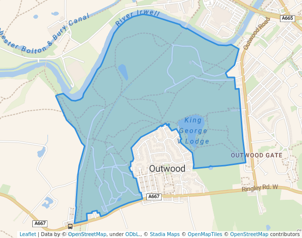 Outwood Country Park in Radcliffe | Map and Routes