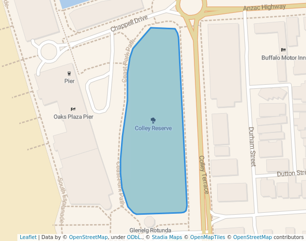 Colley Reserve in Glenelg | Map and Routes