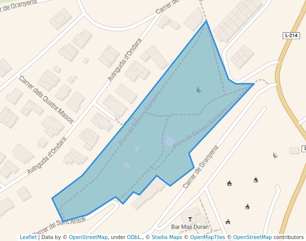 Parc de Duran i Sanpere in Cervera | Map and Routes