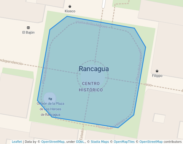 Plaza de los Héroes in Rancagua | Map and Routes