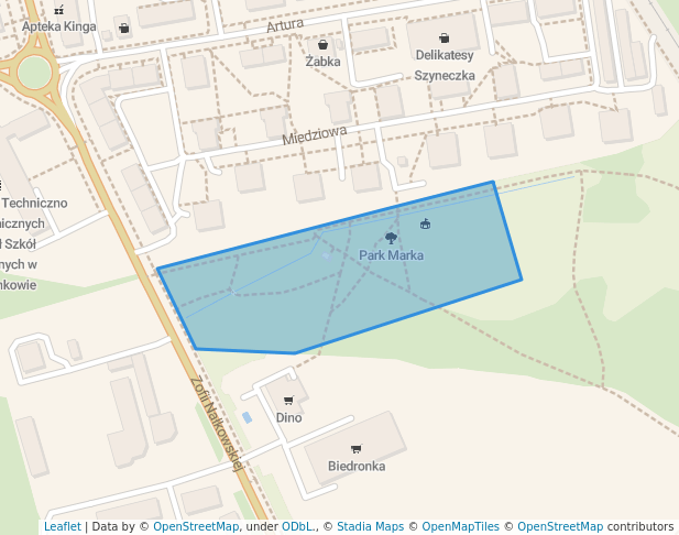 Park Marka in Radzionków | Map and Routes