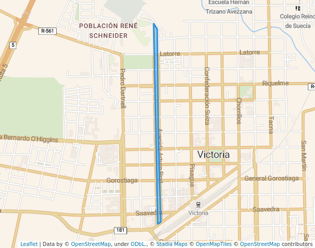 Avenida Prat in Victoria | Map and Routes