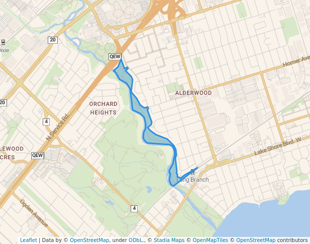 Etobicoke Valley Park in Toronto | Map and Routes