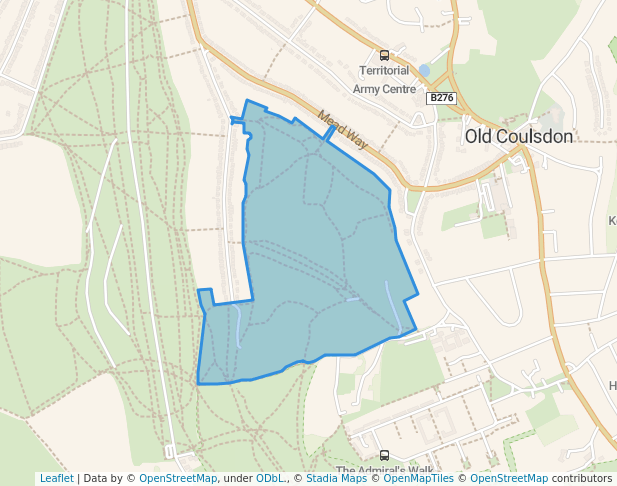 New Hill in Coulsdon | Map and Routes