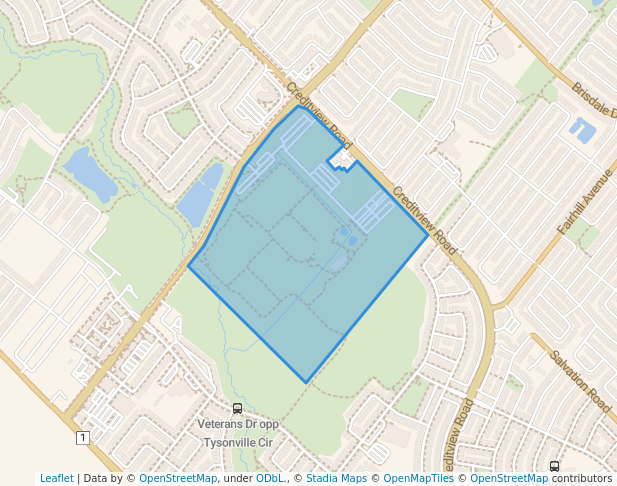 Creditview Sandalwood Park in Brampton | Map and Routes