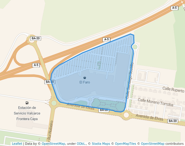 Centro comercial El Faro in Badajoz | Map and Routes