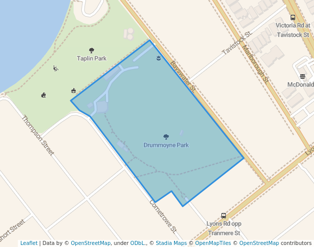 Drummoyne Park in Drummoyne | Map and Routes