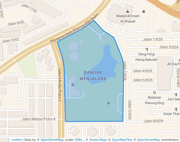 Menjalara Lake Park in Kuala Lumpur | Map and Routes
