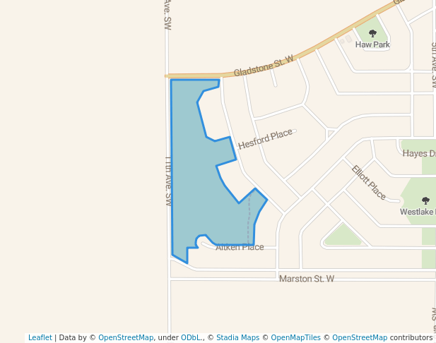 Aitken Park in Swift Current | Map and Routes