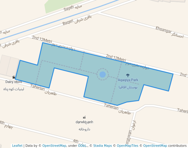 Aqaqiya Park in Tehran | Map and Routes