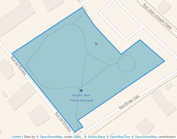 Square Jean-Pierre Dannaud in Gourdon | Map and Routes