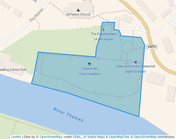 Caversham Court Gardens in Reading | Map and Routes