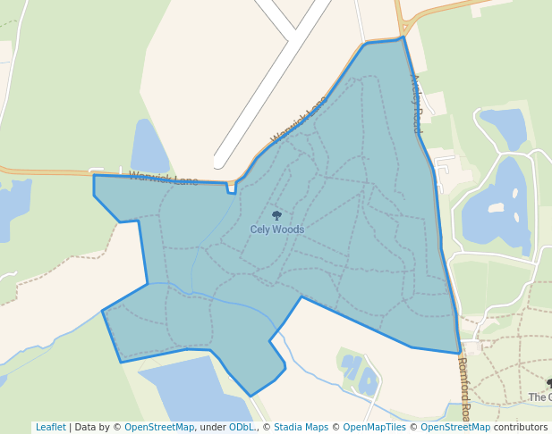 Cely Woods in Aveley | Map and Routes