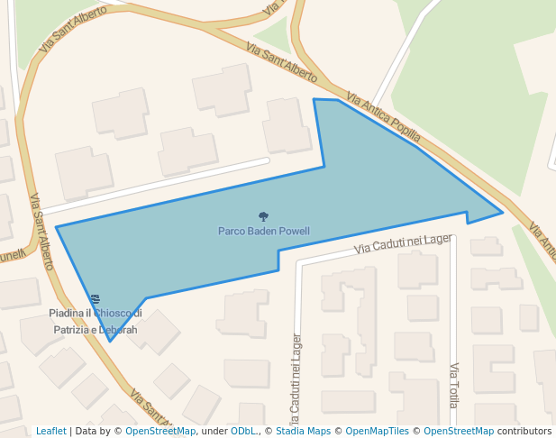 Parco Baden Powell in Ravenna | Map and Routes