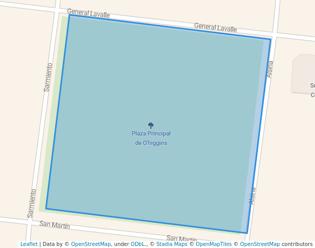 Plaza Principal de O'higgins in O'Higgins | Map and Routes