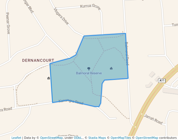 Balmoral Reserve in Dernancourt | Map and Routes
