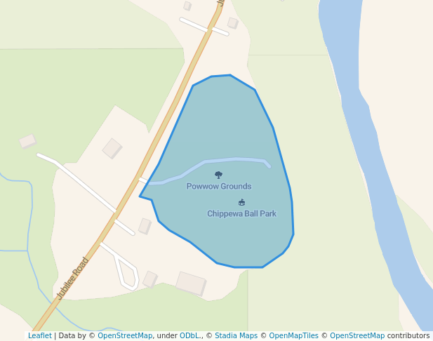 Powwow Grounds in Muncey | Map and Routes