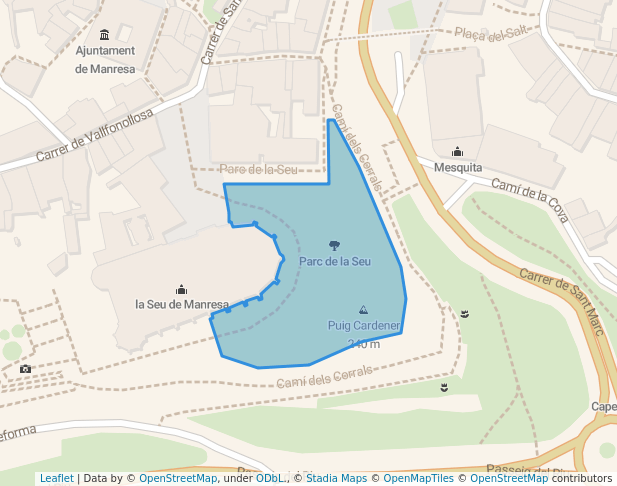 Parc de la Seu in Manresa | Map and Routes