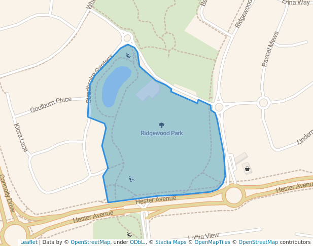 Ridgewood Park in Ridgewood | Map and Routes
