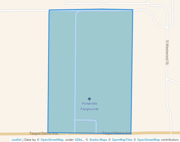 Porterville Fairgrounds in Porterville | Map and Routes