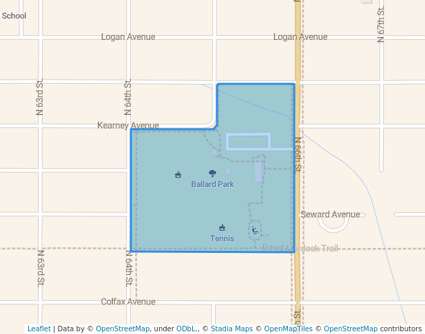Ballard Park in Lincoln | Map and Routes