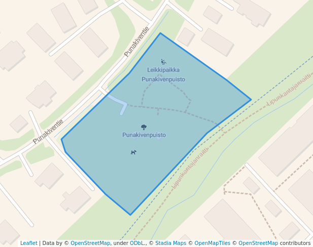 Punakivenpuisto in Vanda | Map and Routes