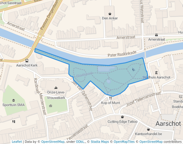 Stadspark in Aarschot | Map and Routes