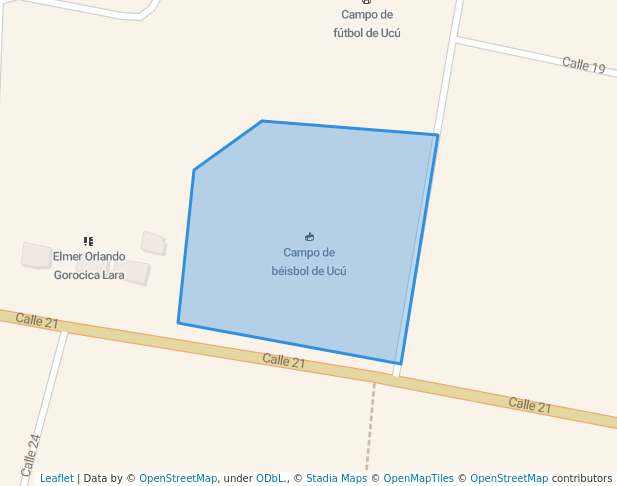Campo de beis ball de Ucú in Ucú | Map and Routes
