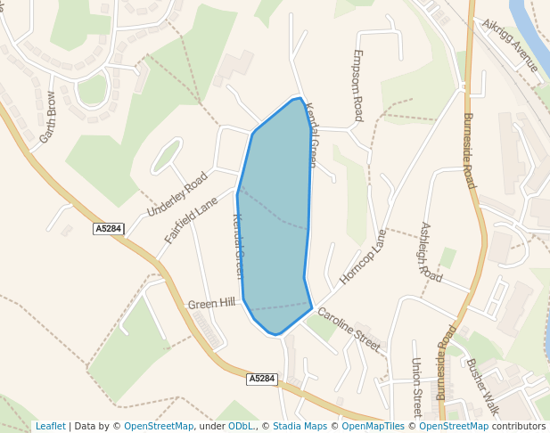 Kendal Green in Kendal | Map and Routes