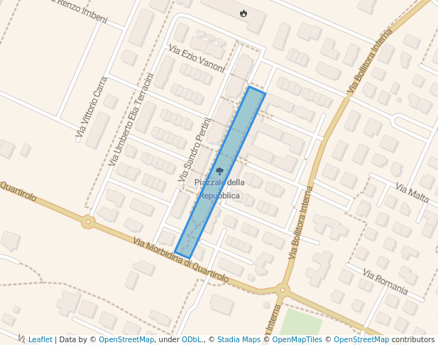 Piazzale della Repubblica in Carpi | Map and Routes