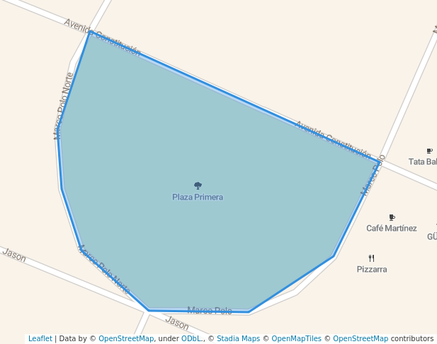 Plaza Primera in Pinamar | Map and Routes