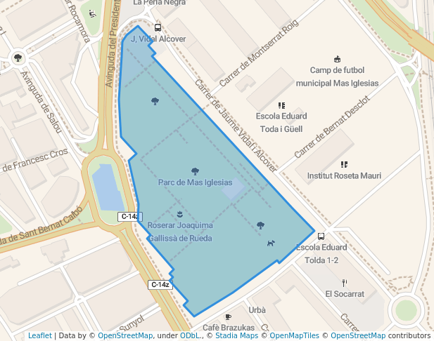 Parc de Mas Iglesias in Reus | Map and Routes