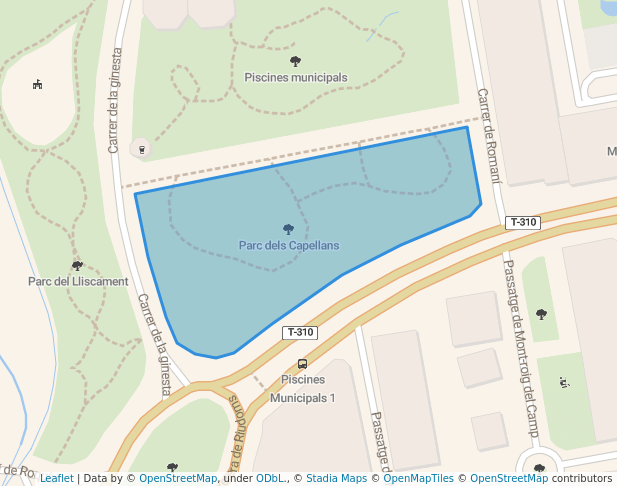 Parc dels Capellans in Reus | Map and Routes